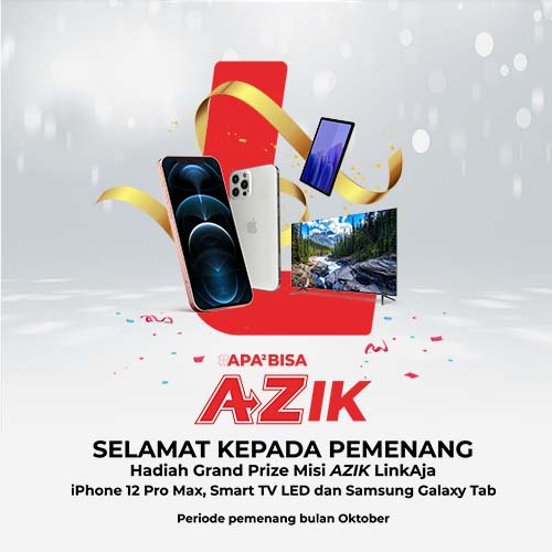 Selamat kepada para Pemenang Hadiah Grand Prize Misi AZik! | LinkAja