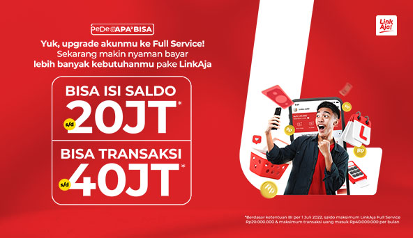 Ubah Akun jadi Full Service dan Nikmati Limit Saldo sampai Rp20 juta