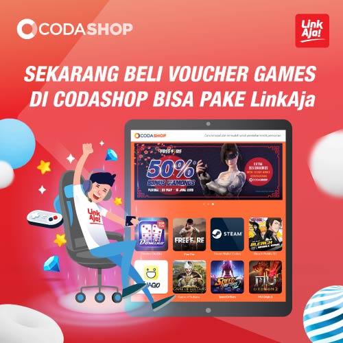 Beli Voucher Games Codashop Pake LinkAja